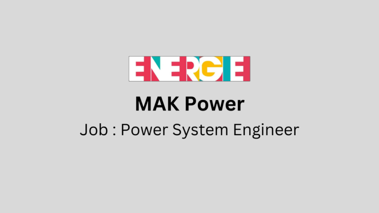 Power System Engineer - Energie Intelligent
